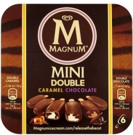 Tesco Magnum Mini double caramel chocolate 6x60ml | Pricemania