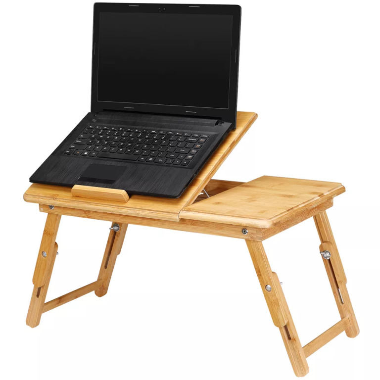 Casaria Stolík pod notebook aj do postele sklápací z bambusu | Pricemania